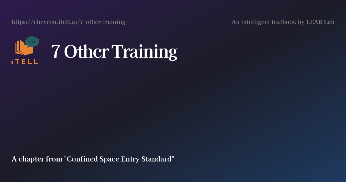 7 Other Training | Formal Operator Training Guidelines